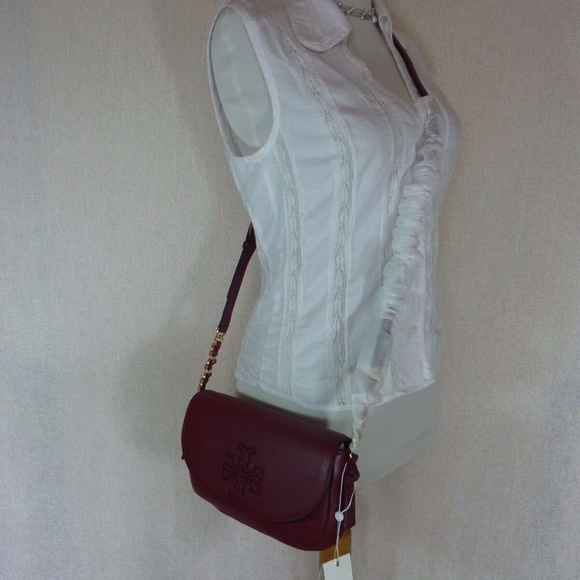 Tory Burch | Bags | Tory Burch Dark Merlot Leather Harper Crossbody Bag ...